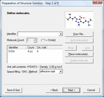 Endeavour Features: Structure Solution Wizard