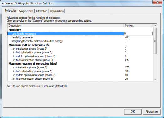 Endeavour Features: Structure Solution Wizard